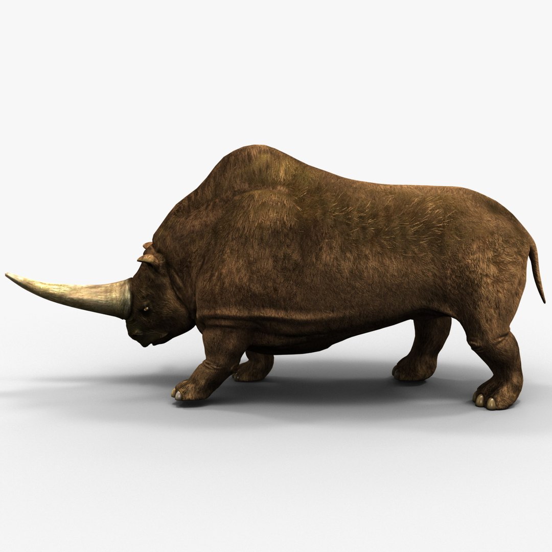 Elasmotherium 2 Pose 1 3d Model