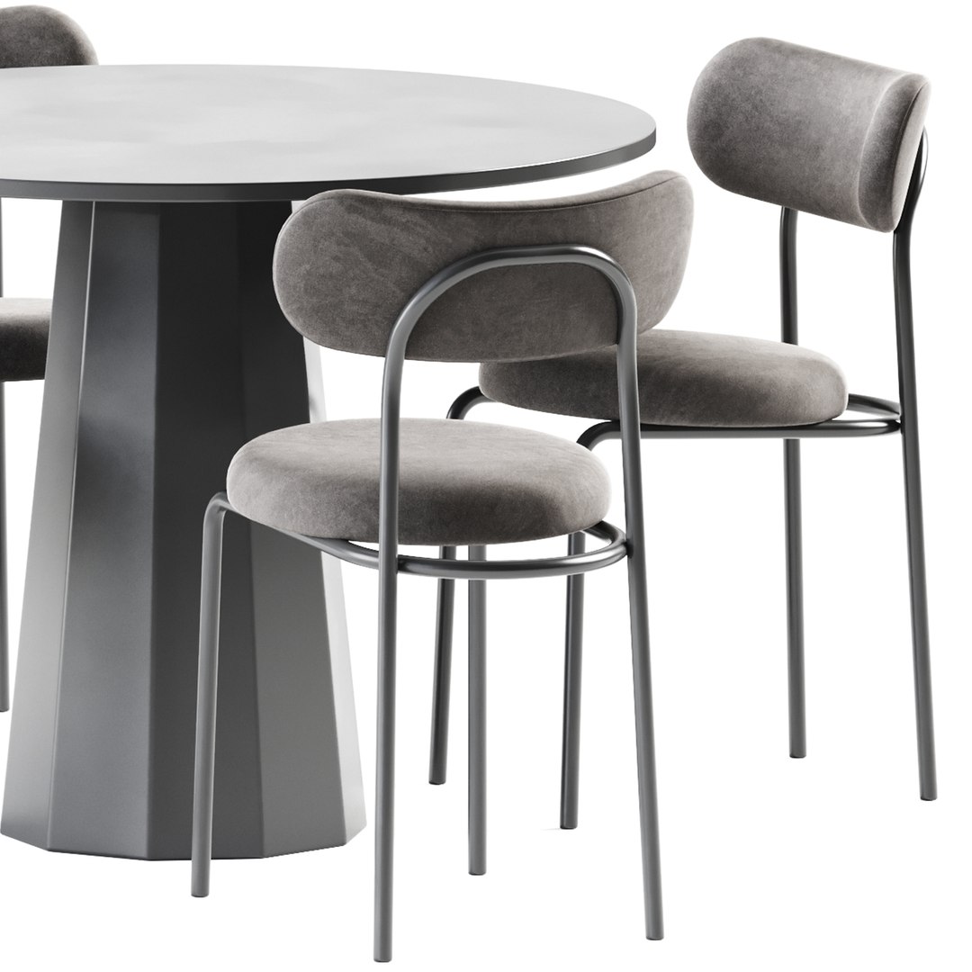3D Dix Table And Loop Chair By Connubia - TurboSquid 2051579