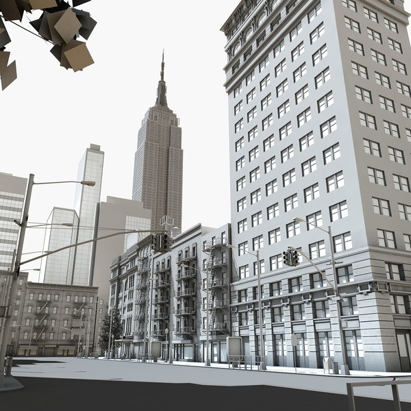 nyc 50 buildings 3d model