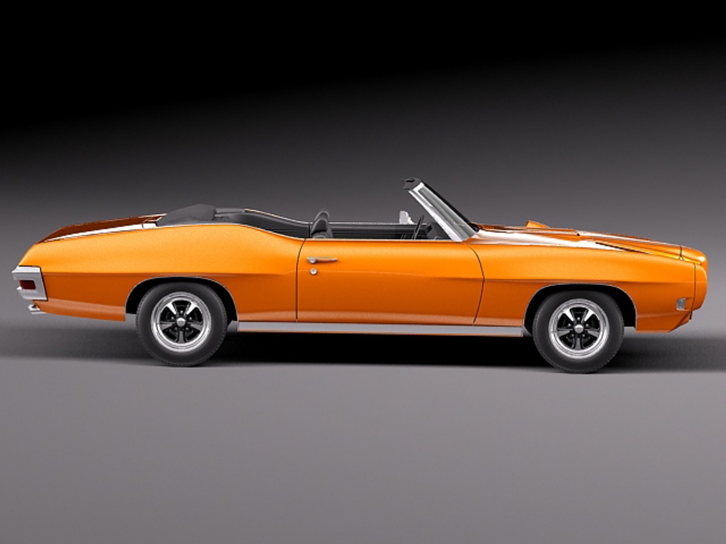 muscle car antique convertible 3d model