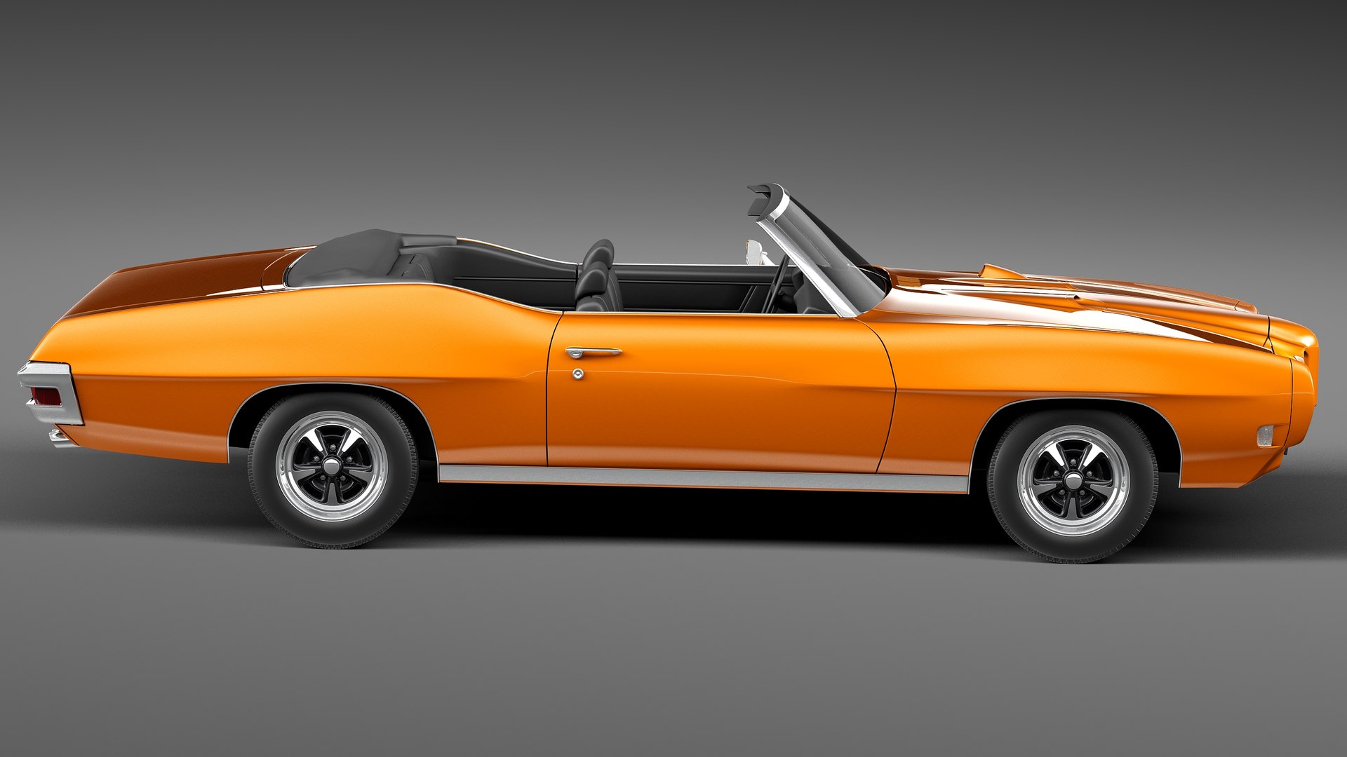 Muscle Car Antique Convertible 3d Model
