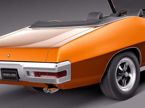 muscle car antique convertible 3d model