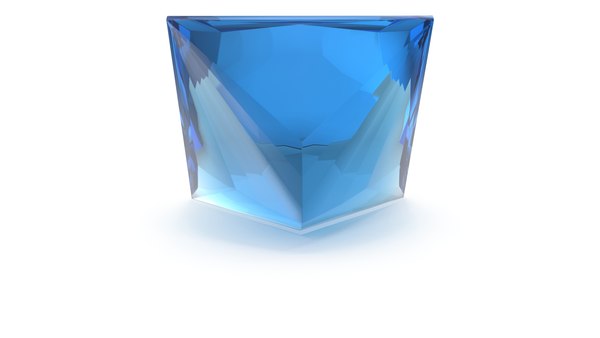 Princess Cut Blue Topaz 3D model - TurboSquid 1860308