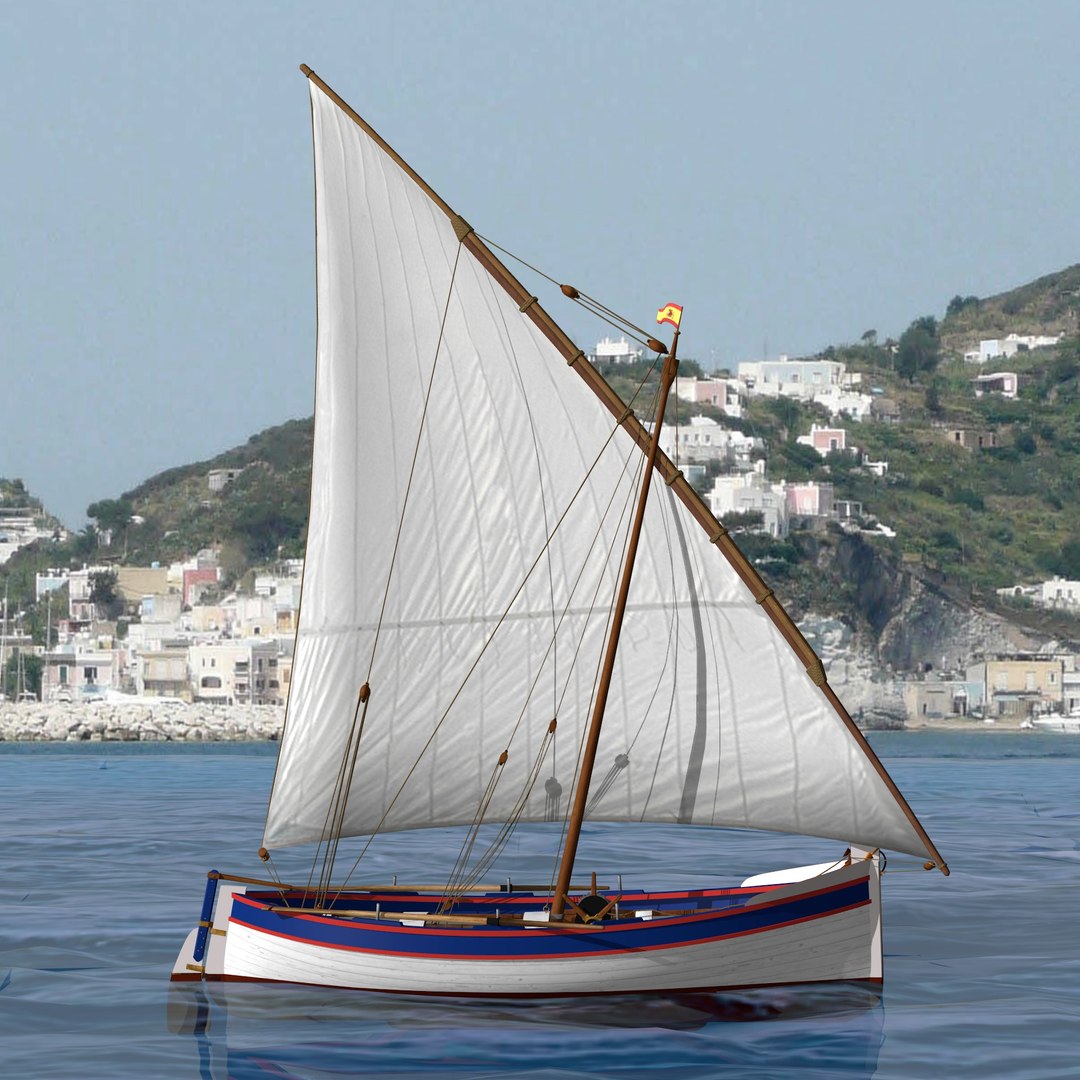 3D sail fishing boat shells - TurboSquid 1309116