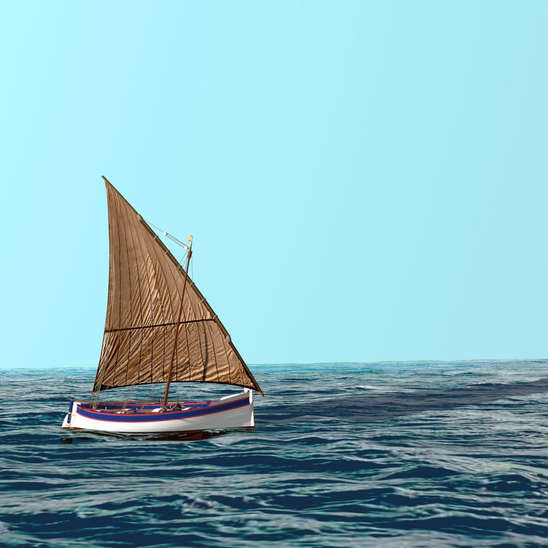 3D Sail Fishing Boat Shells - TurboSquid 1309116
