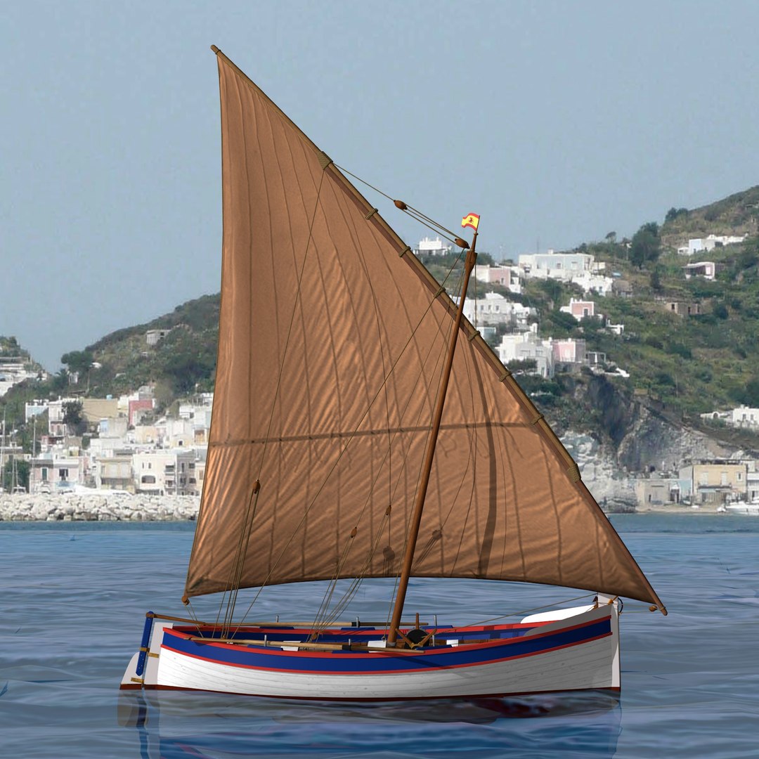 3D sail fishing boat shells - TurboSquid 1309116