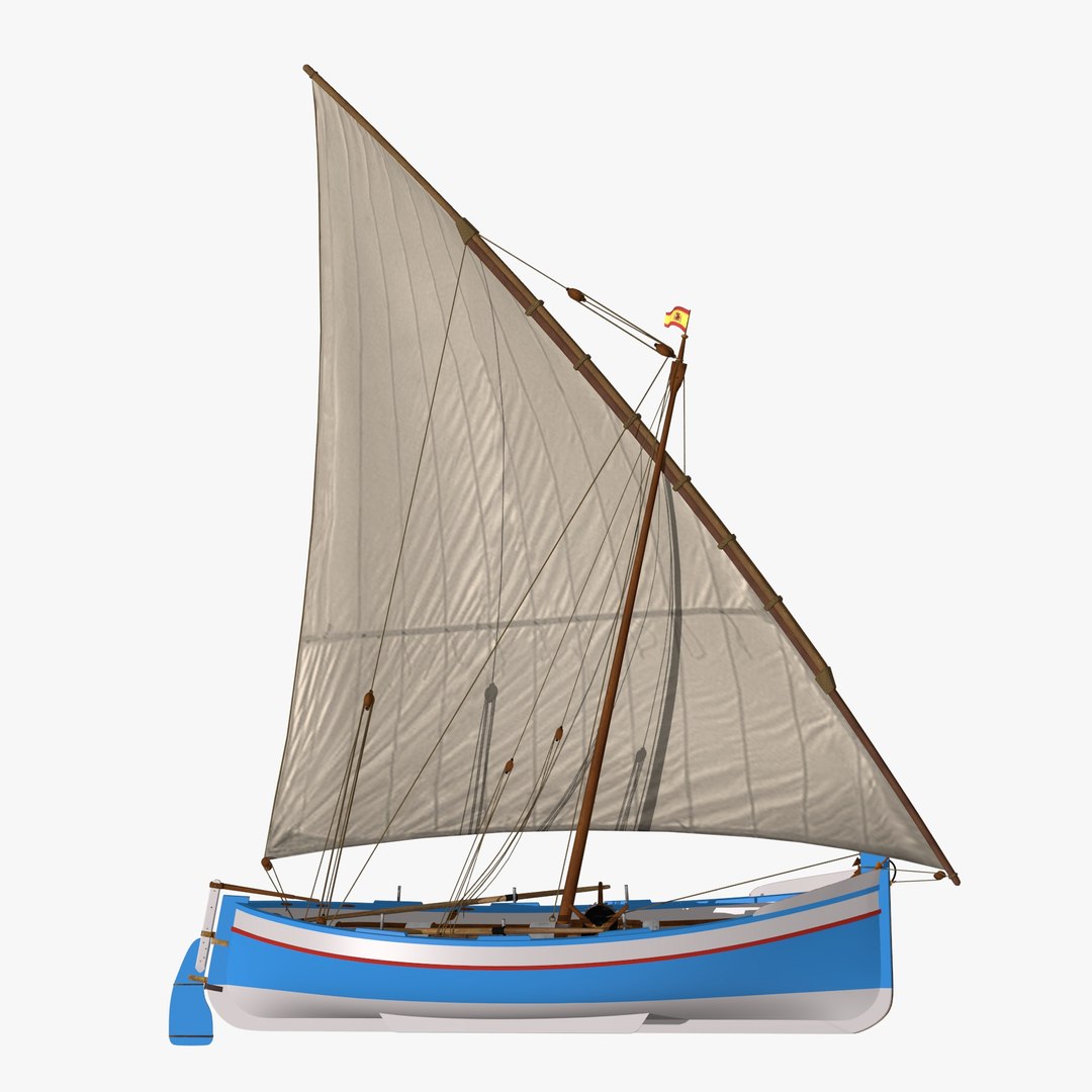 3D sail fishing boat shells - TurboSquid 1309116