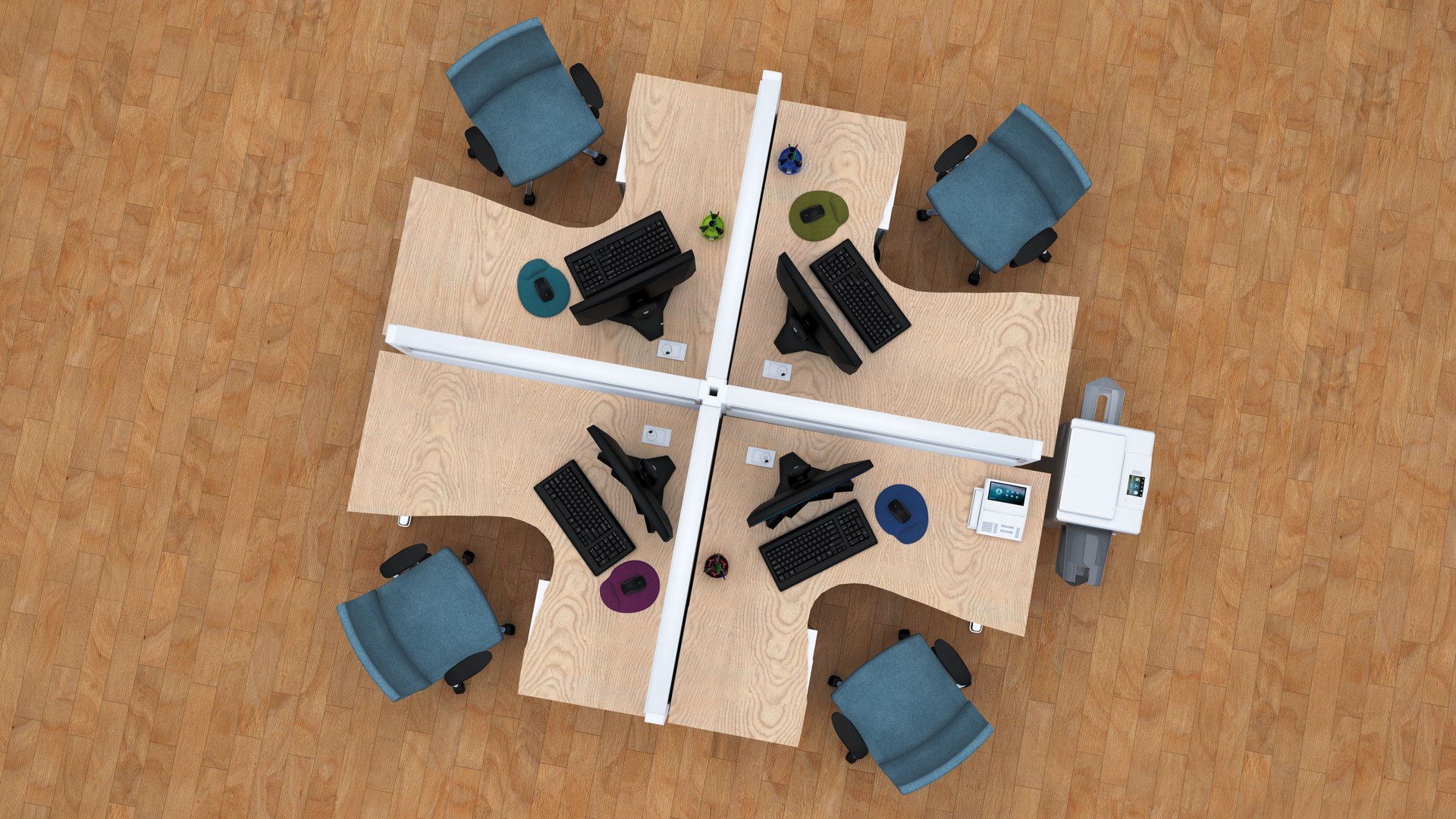 Quad Workstation 8K 3D Model - TurboSquid 2169989