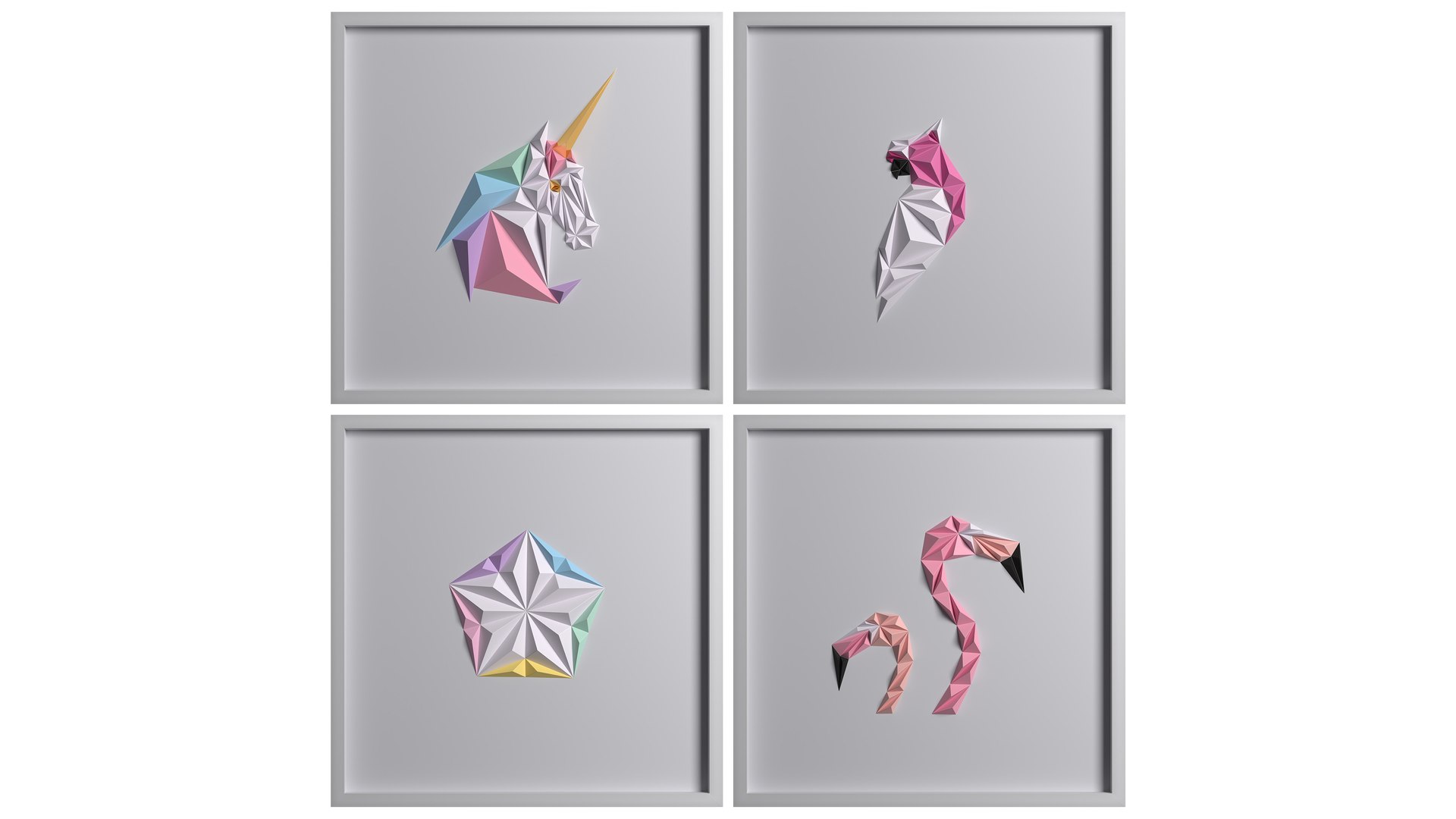 3D Paper Art Work Collection 01 Model - TurboSquid 2005594