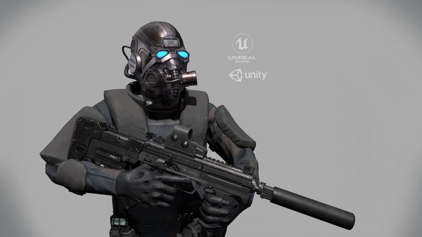 3D model Cyber samurai - TurboSquid 1738786