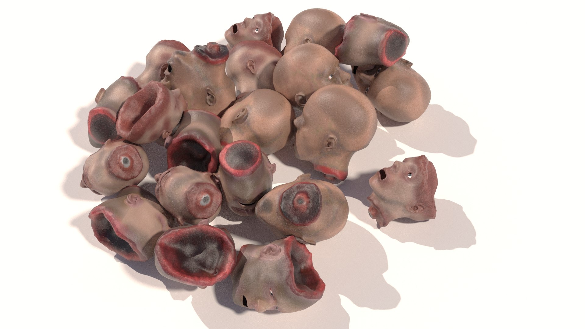 Human Heads Pile 3D Model - TurboSquid 2098954