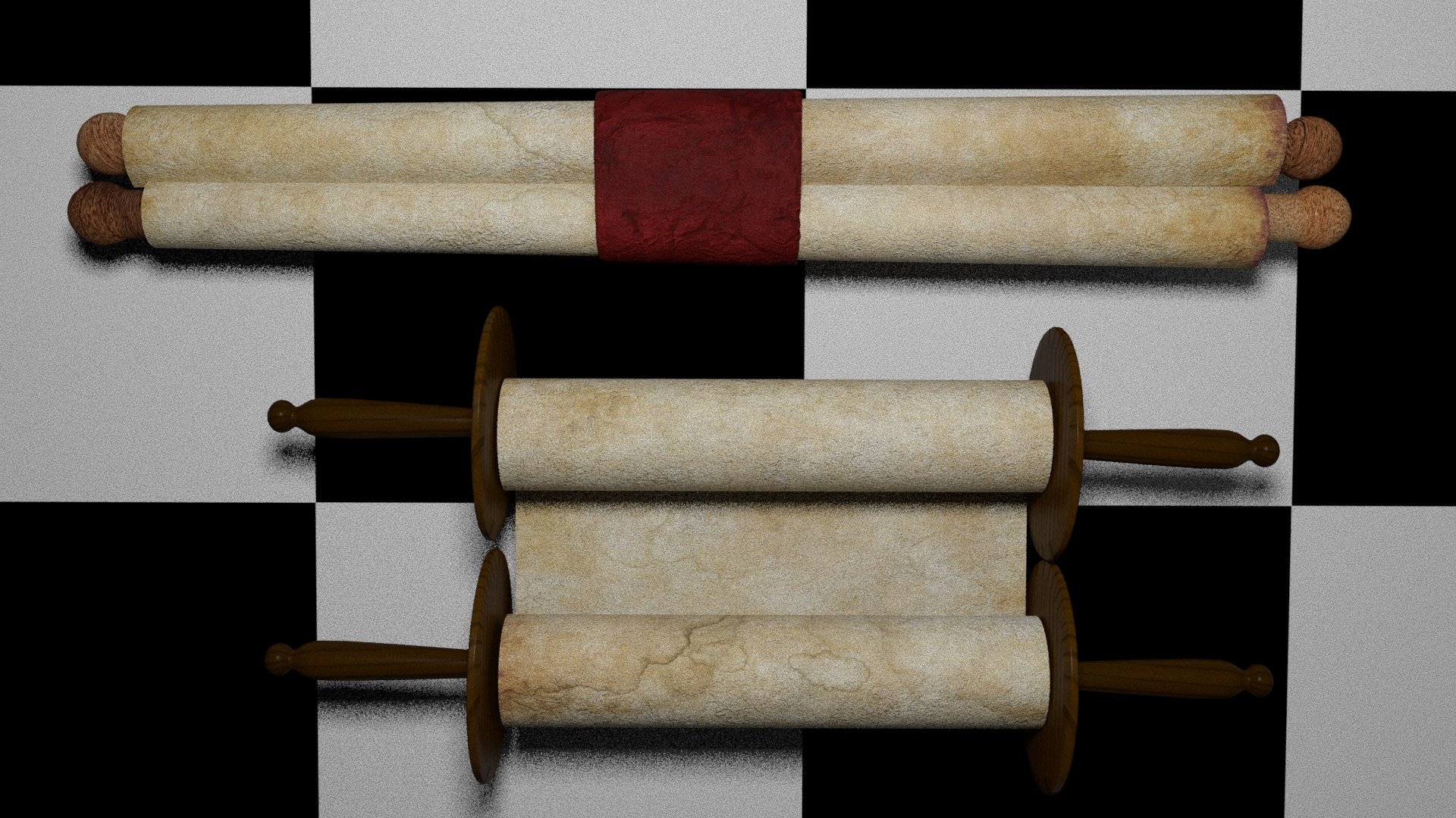 Old Scrolls 3D Model - TurboSquid 1359817