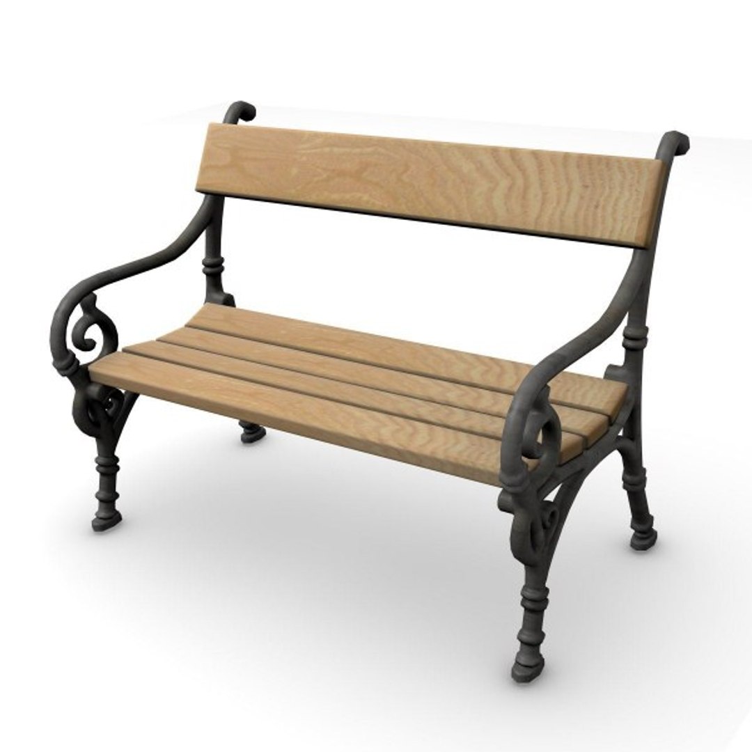 3d obj park bench
