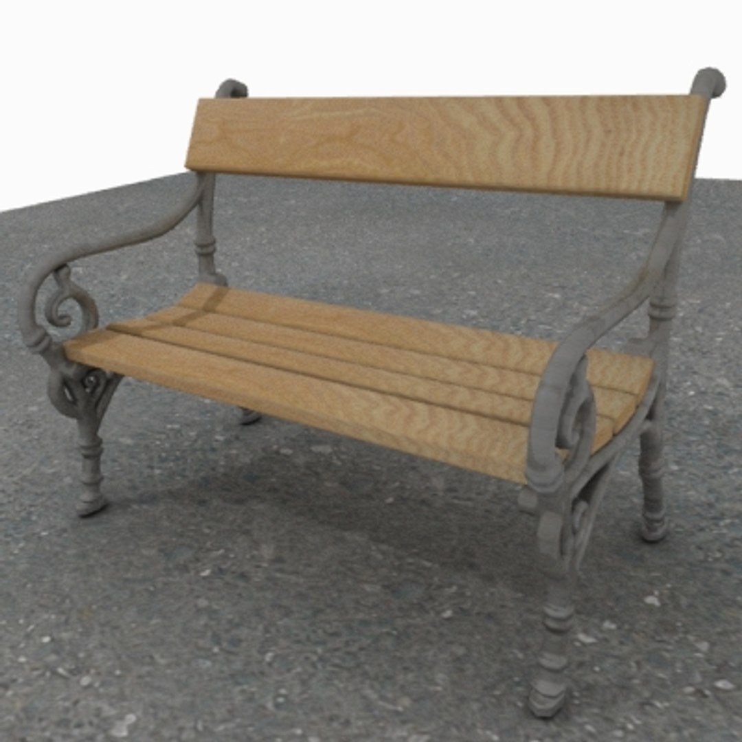 3d obj park bench
