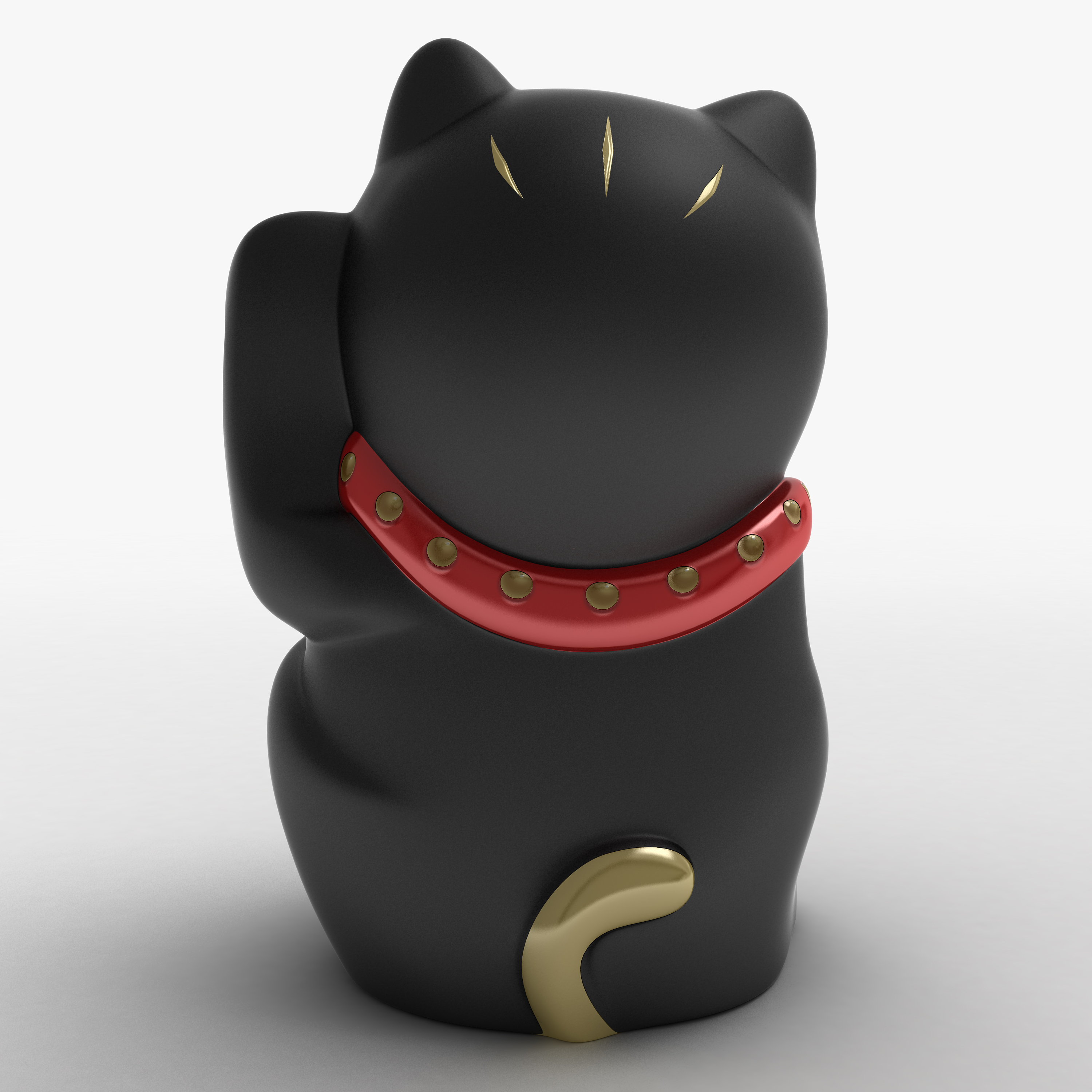 maneki neko 3d obj