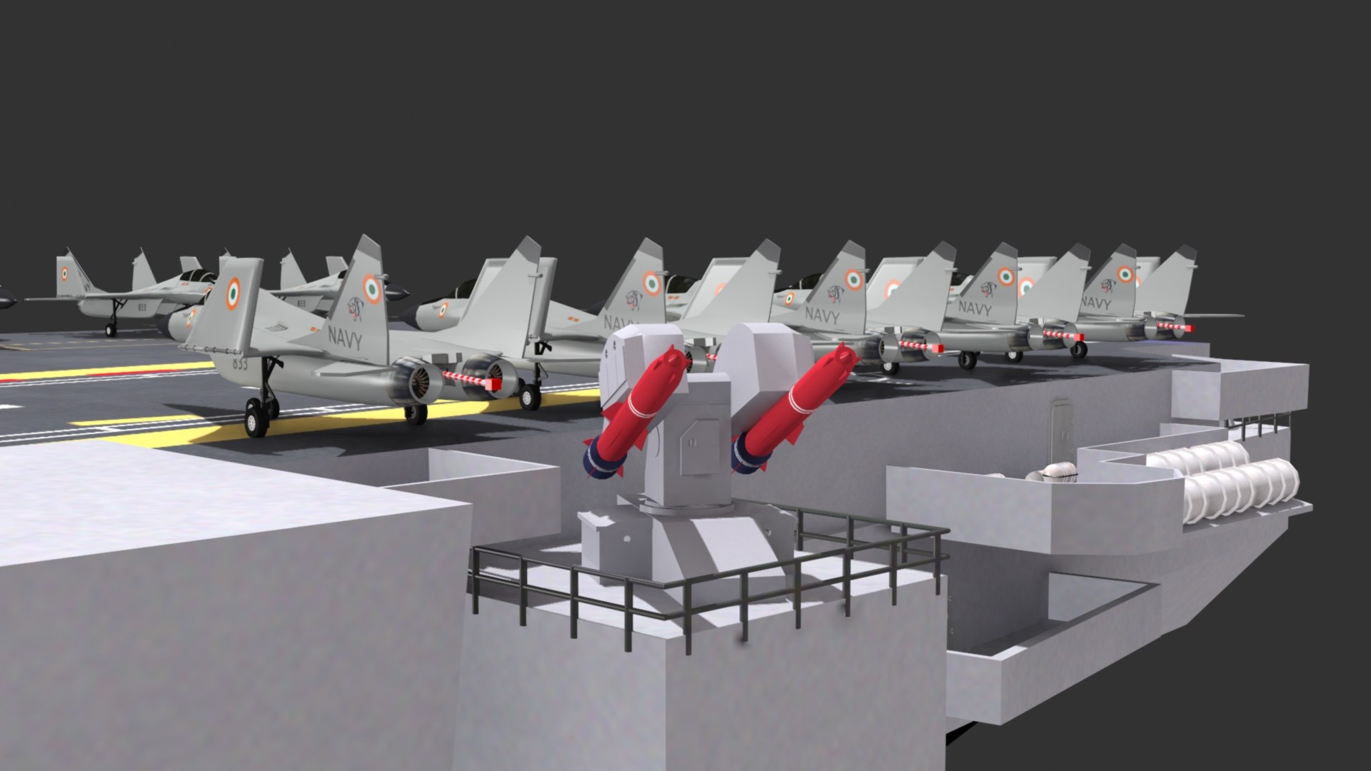 Indian INS R11 Vikrant Aircraft Carrier Model - TurboSquid 1937315