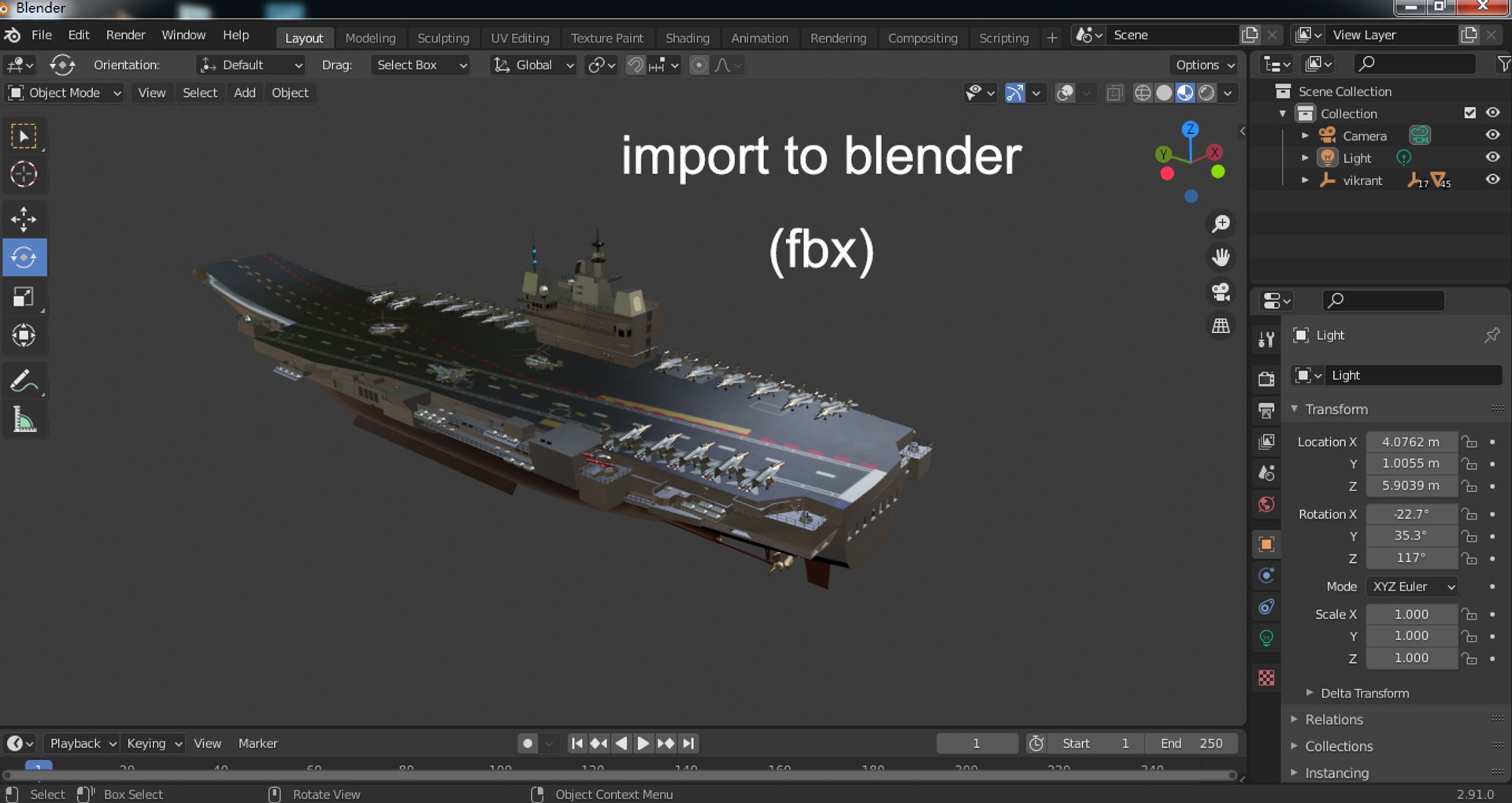 Indian INS R11 Vikrant Aircraft Carrier Model - TurboSquid 1937315