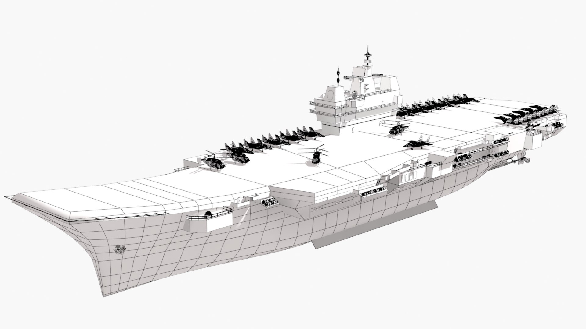 Indian INS R11 Vikrant Aircraft Carrier Model - TurboSquid 1937315
