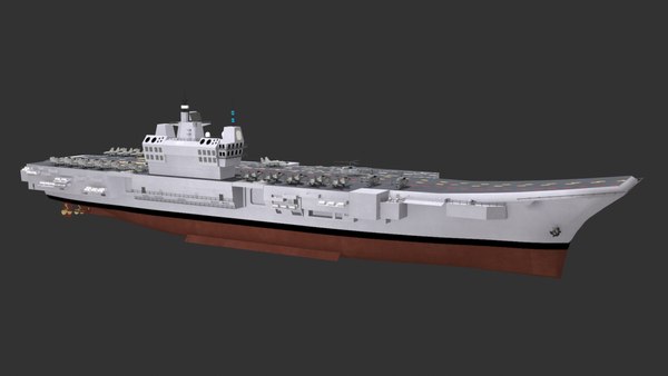 Indian INS R11 vikrant aircraft carrier model - TurboSquid 1937315
