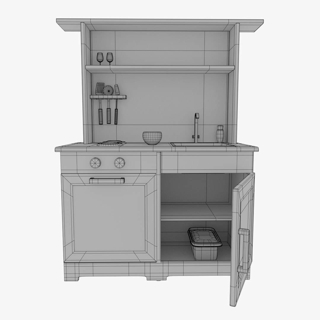 3d model toy kitchen