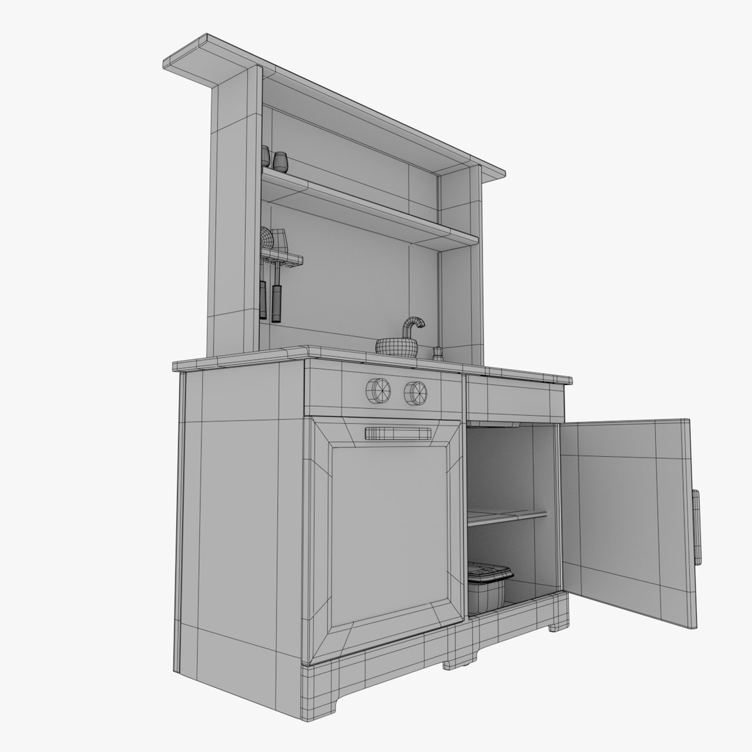3d model toy kitchen