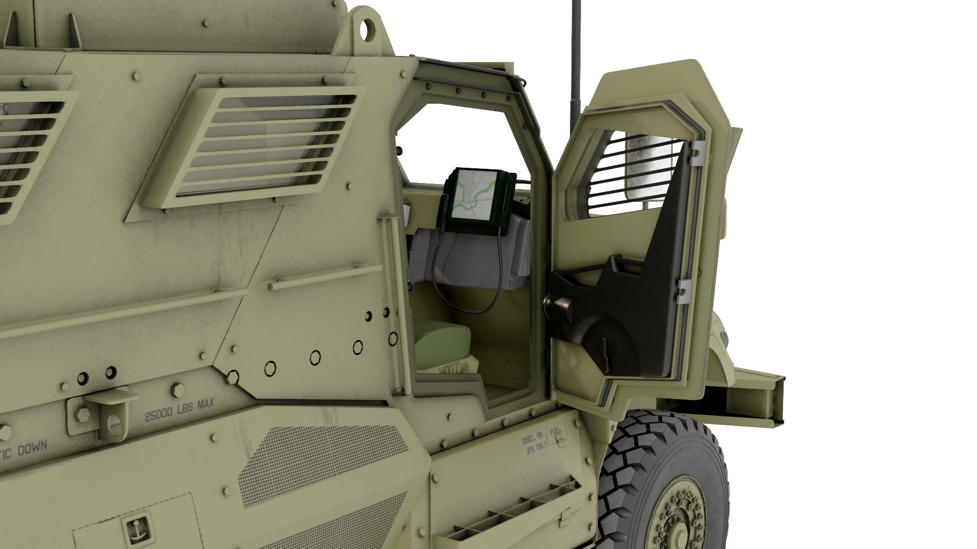 3D Military Armored Vehicle Green With Soldiers - TurboSquid 2284997
