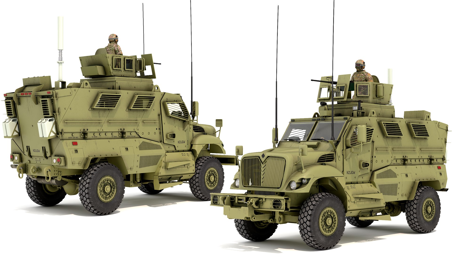 3D Military Armored Vehicle Green With Soldiers - TurboSquid 2284997