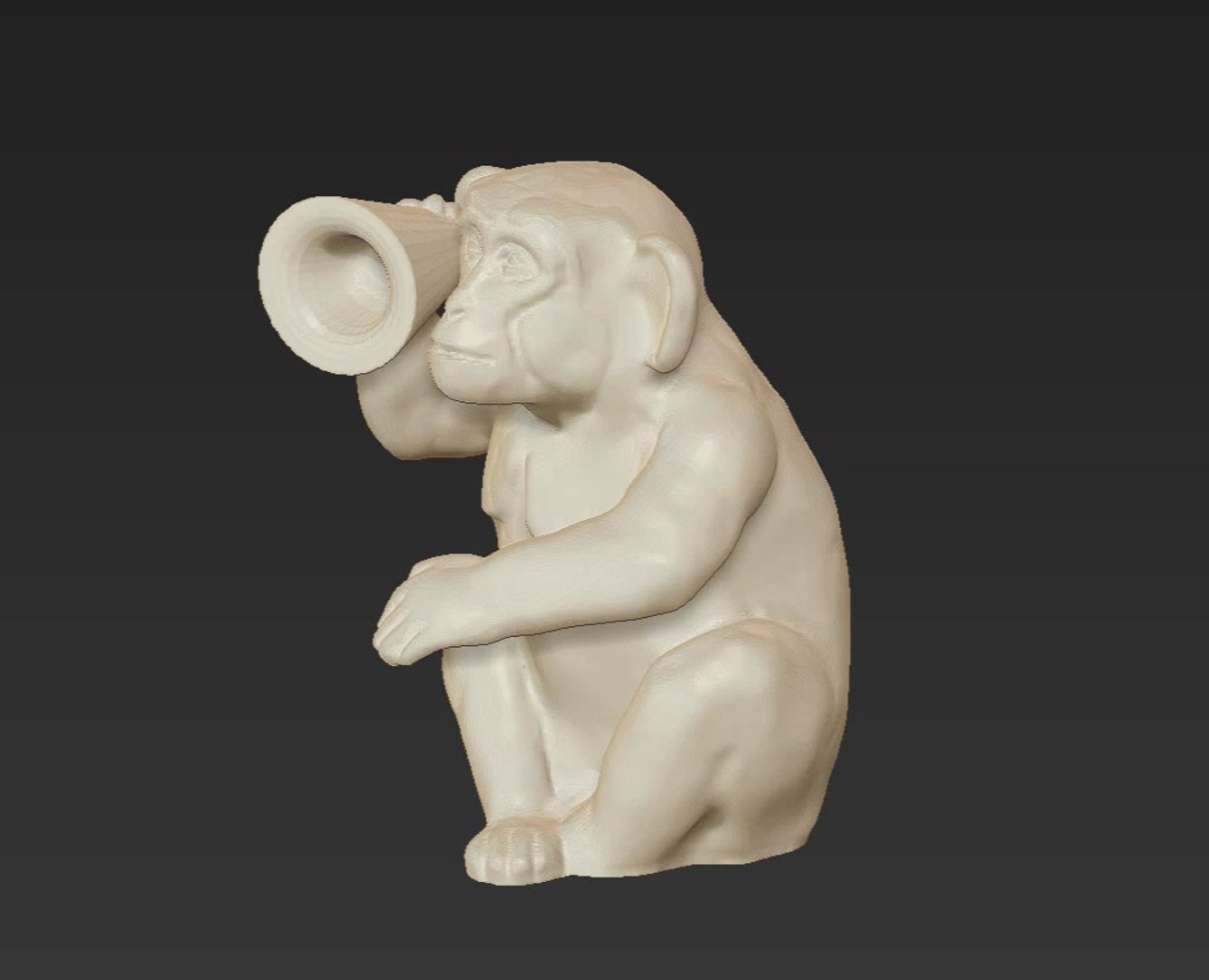 Holiday Monkey Primate Deaf 3d Model