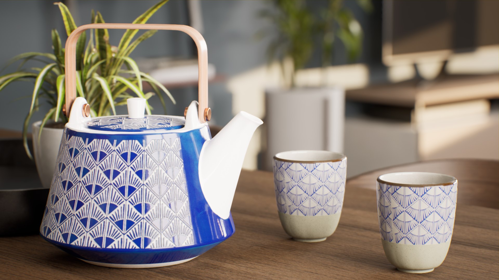 3D Ceramic Asian Tea Set - TurboSquid 2020100