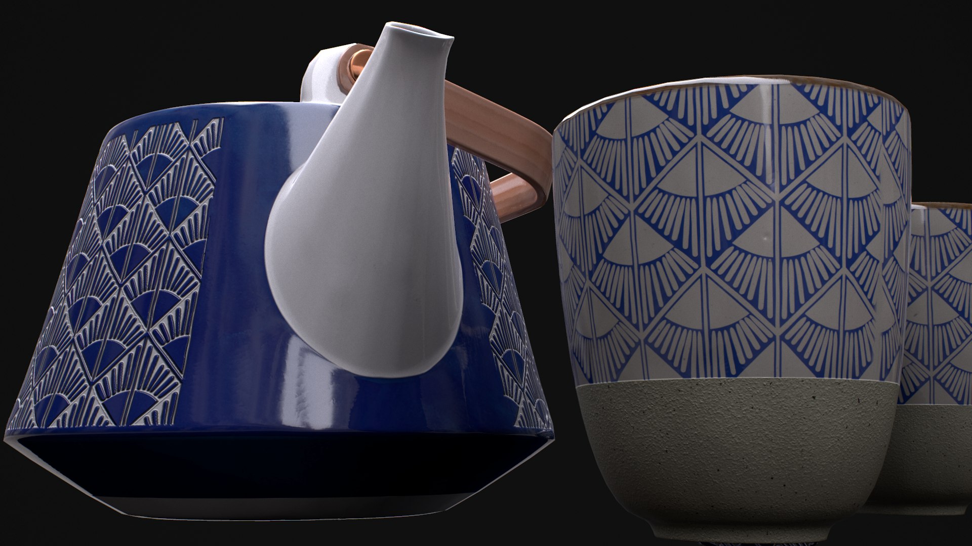 3D Ceramic Asian Tea Set - TurboSquid 2020100