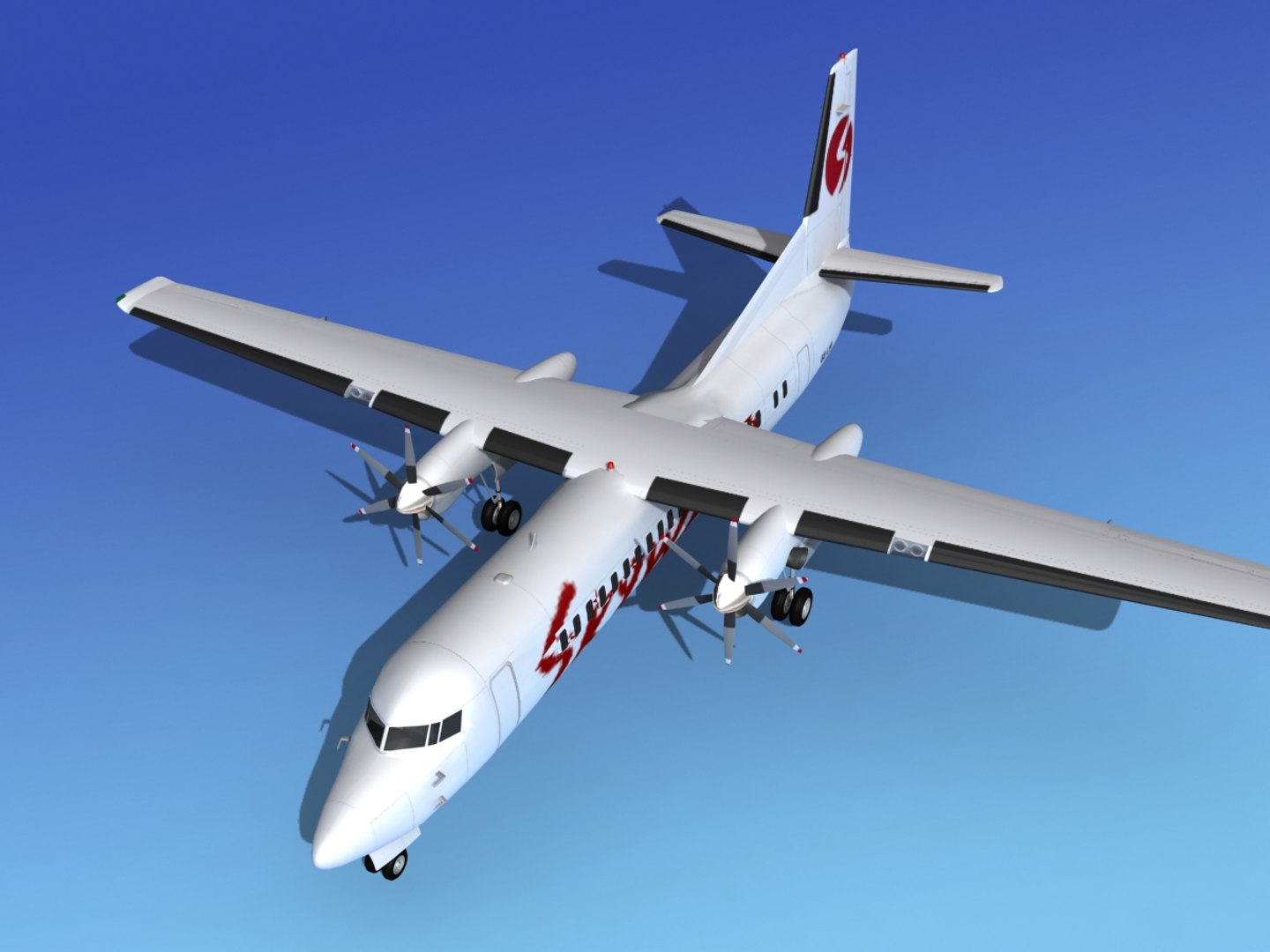 3d fokker 50 model