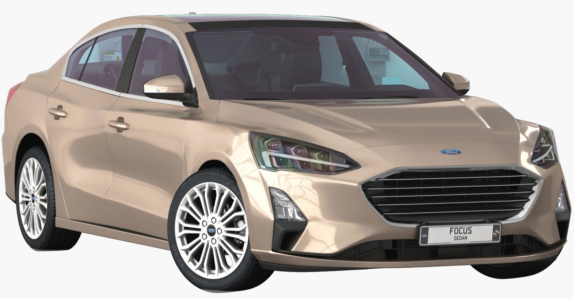 3D focus sedan 2019 - TurboSquid 1476462