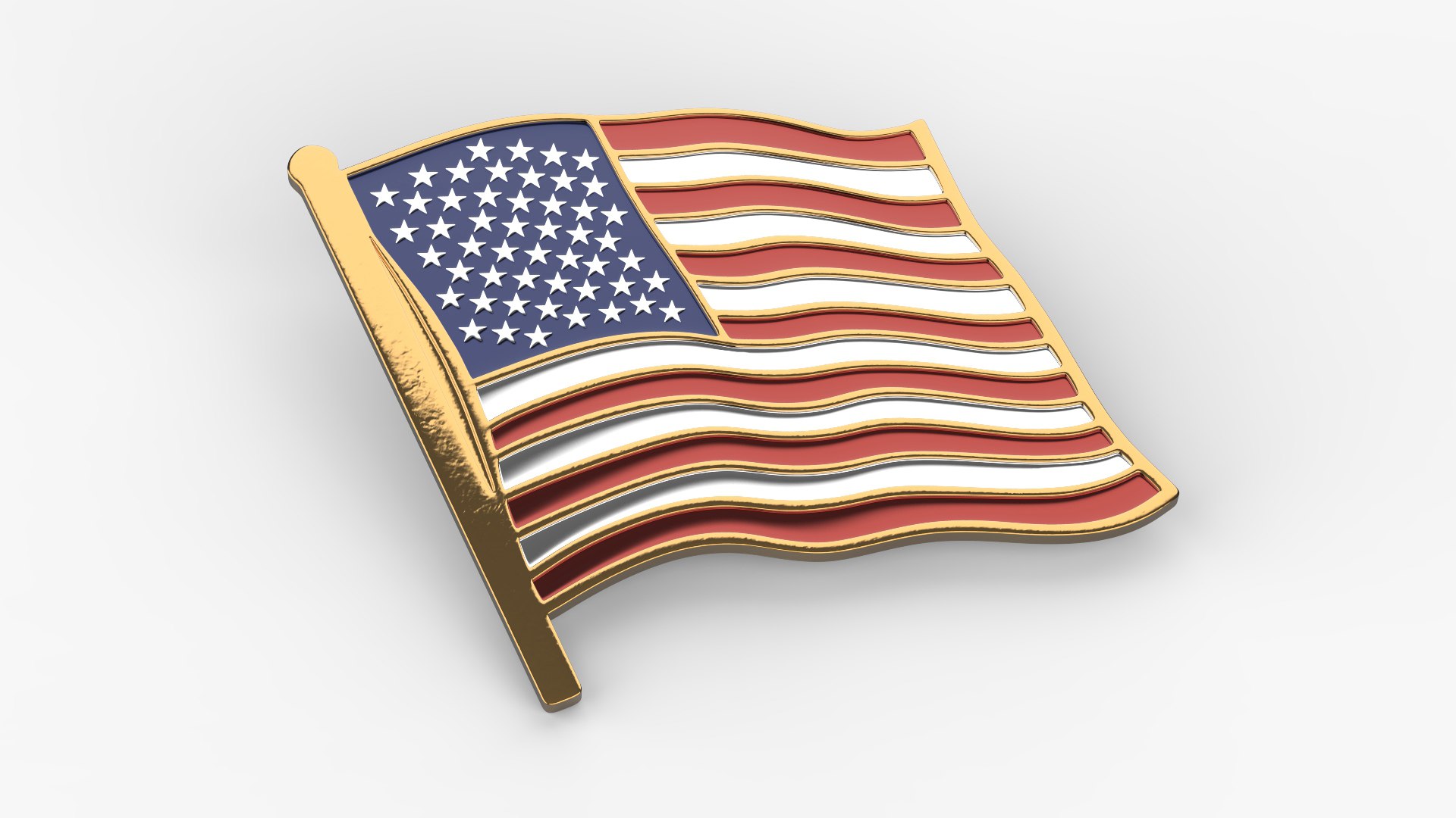3D Model American Flag Pin - TurboSquid 1574897