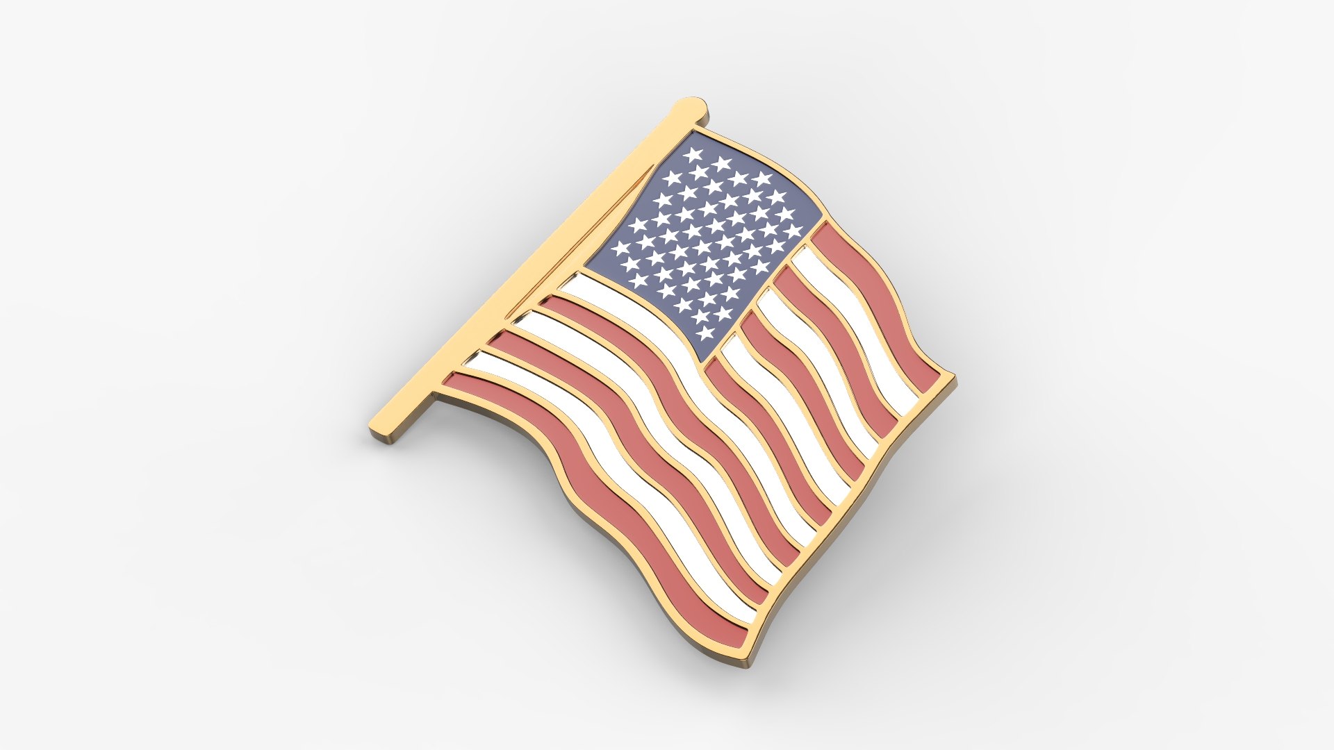 3D Model American Flag Pin - TurboSquid 1574897