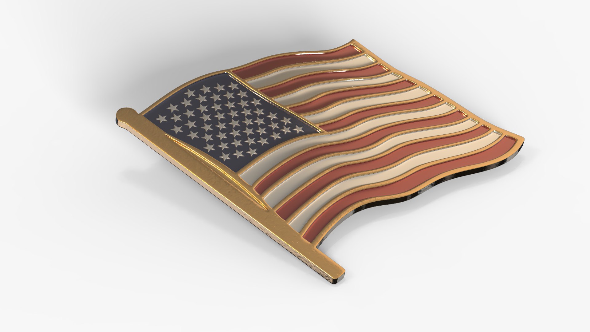 3D Model American Flag Pin - TurboSquid 1574897