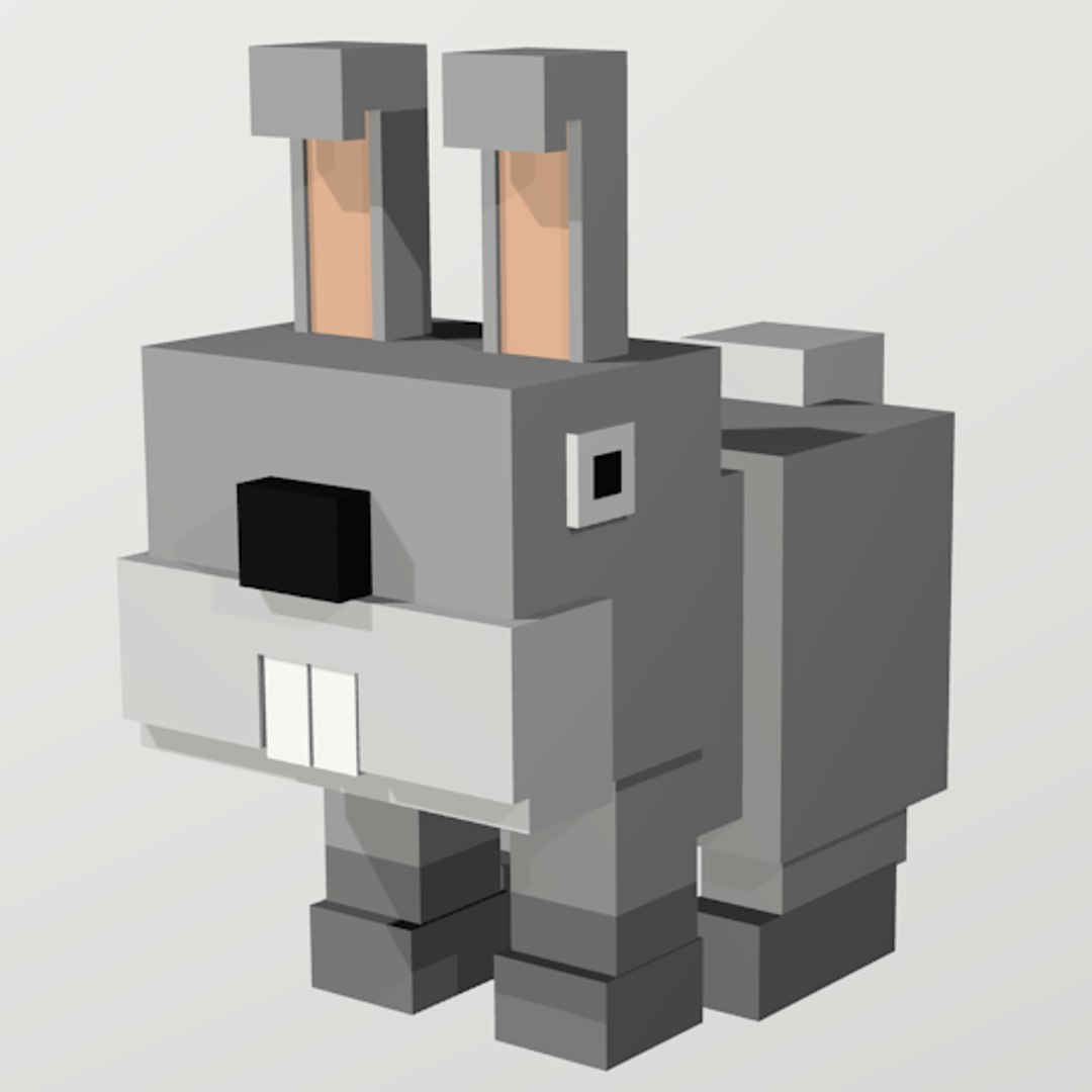 Rabbit Voxel 3D Model - TurboSquid 1386348