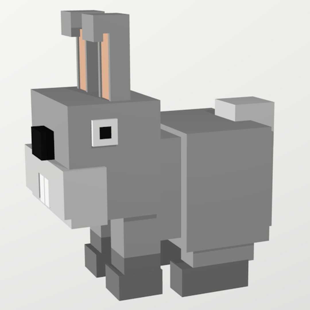 Rabbit Voxel 3D Model - TurboSquid 1386348