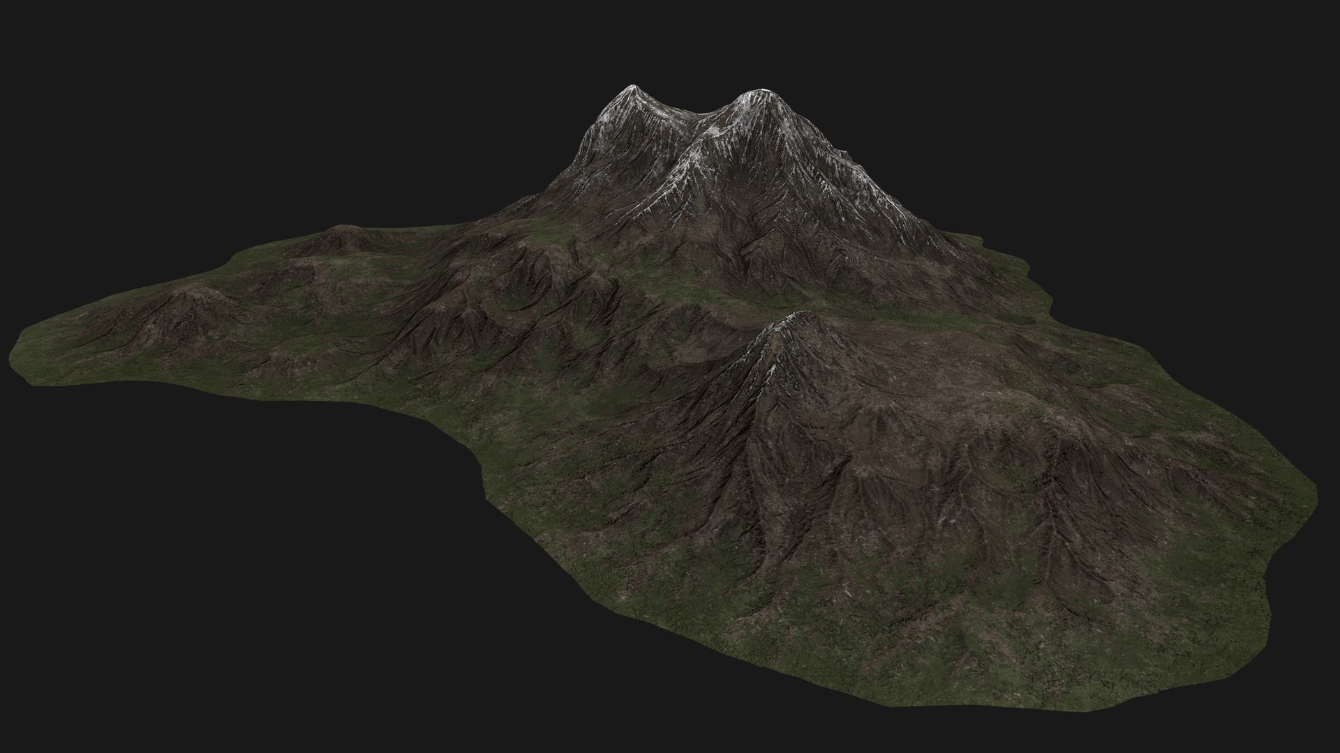 Mountain Landscape Snow Covered 3D Model - TurboSquid 1515775