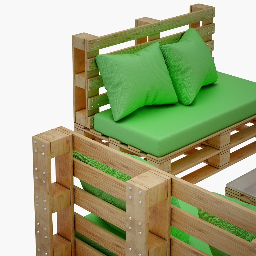 3D Palette Chair Set Model - TurboSquid 1628536