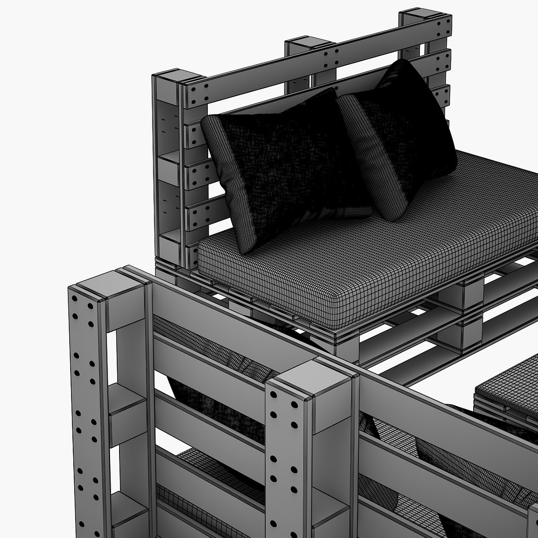 3D Palette Chair Set Model - TurboSquid 1628536