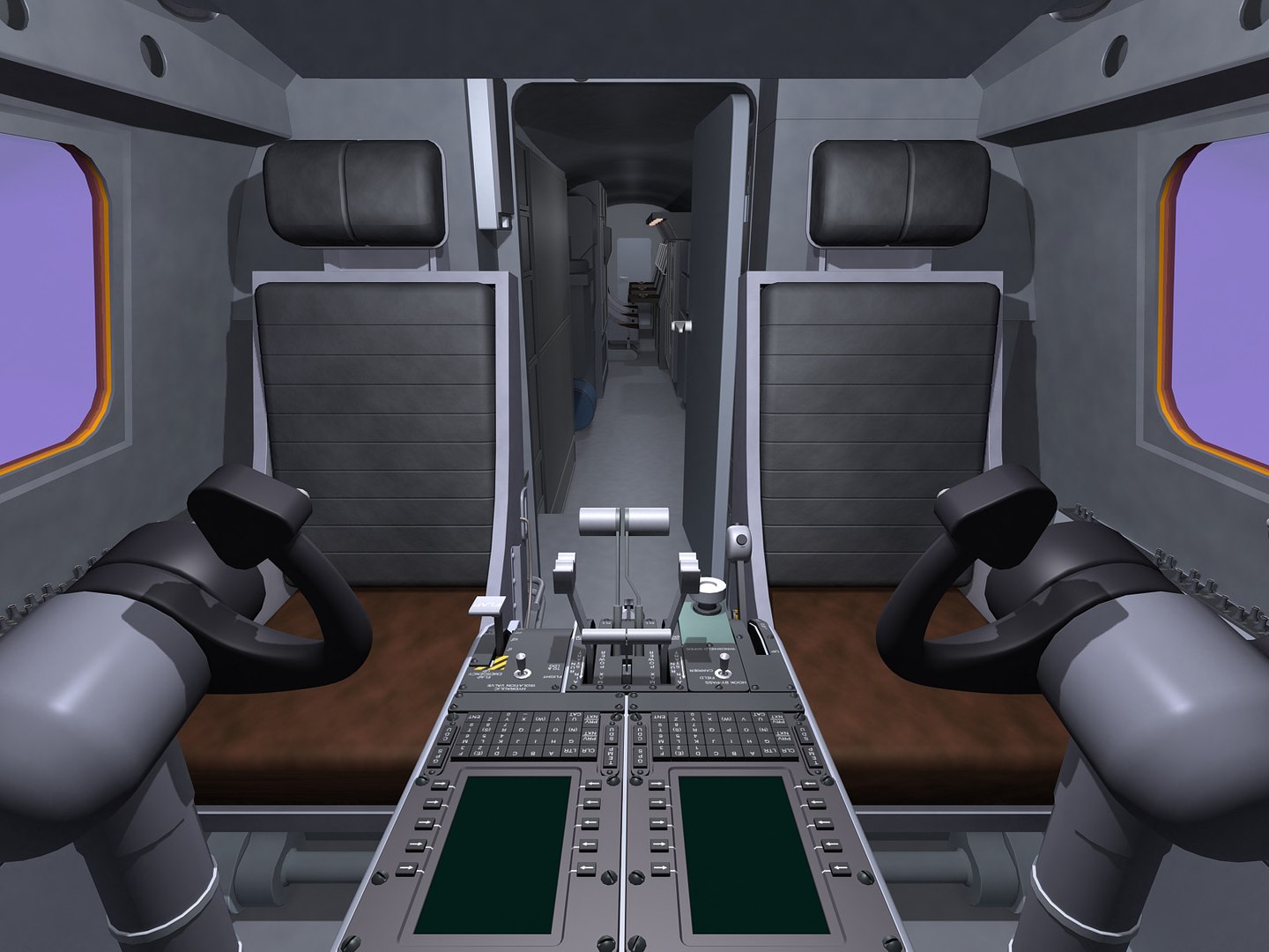 3d Model E-2c Hawkeye Cockpit E-2