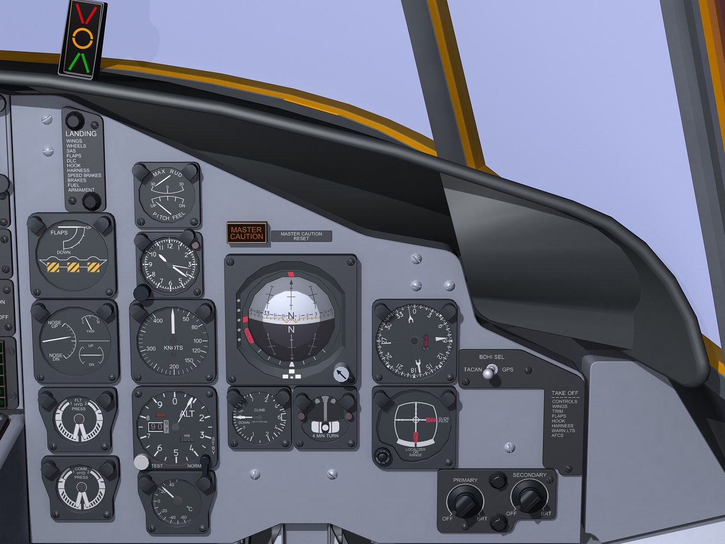 3d Model E-2c Hawkeye Cockpit E-2