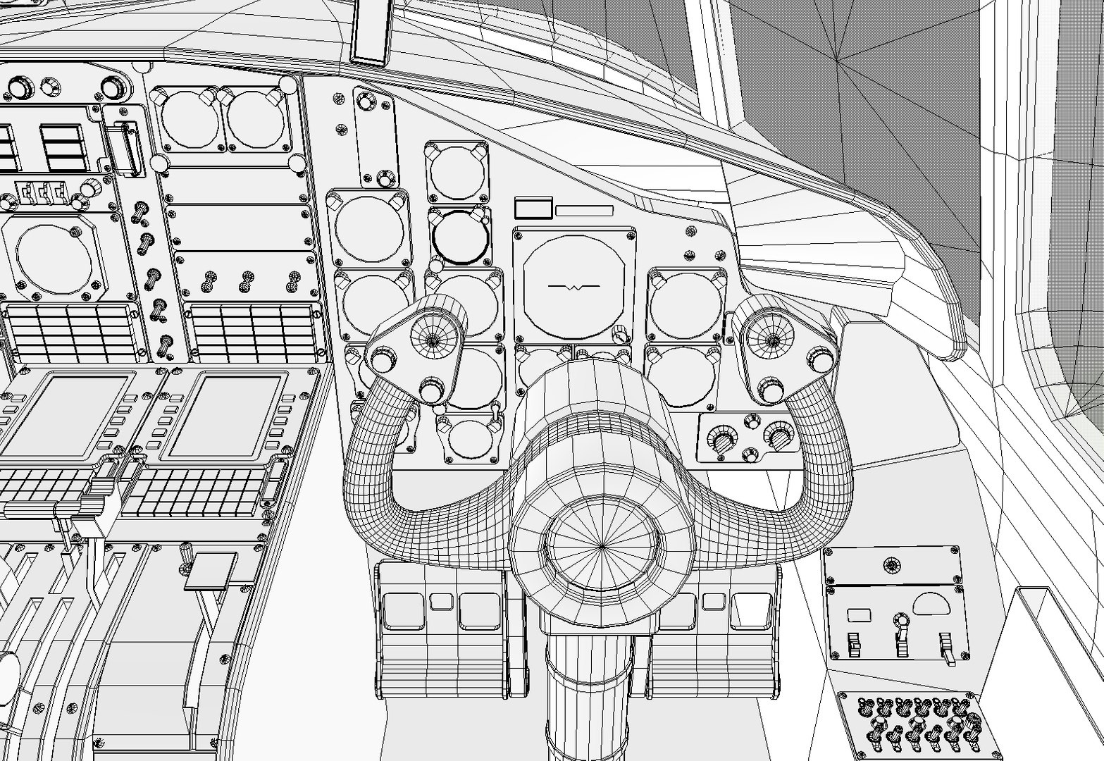 3d model e-2c hawkeye cockpit e-2