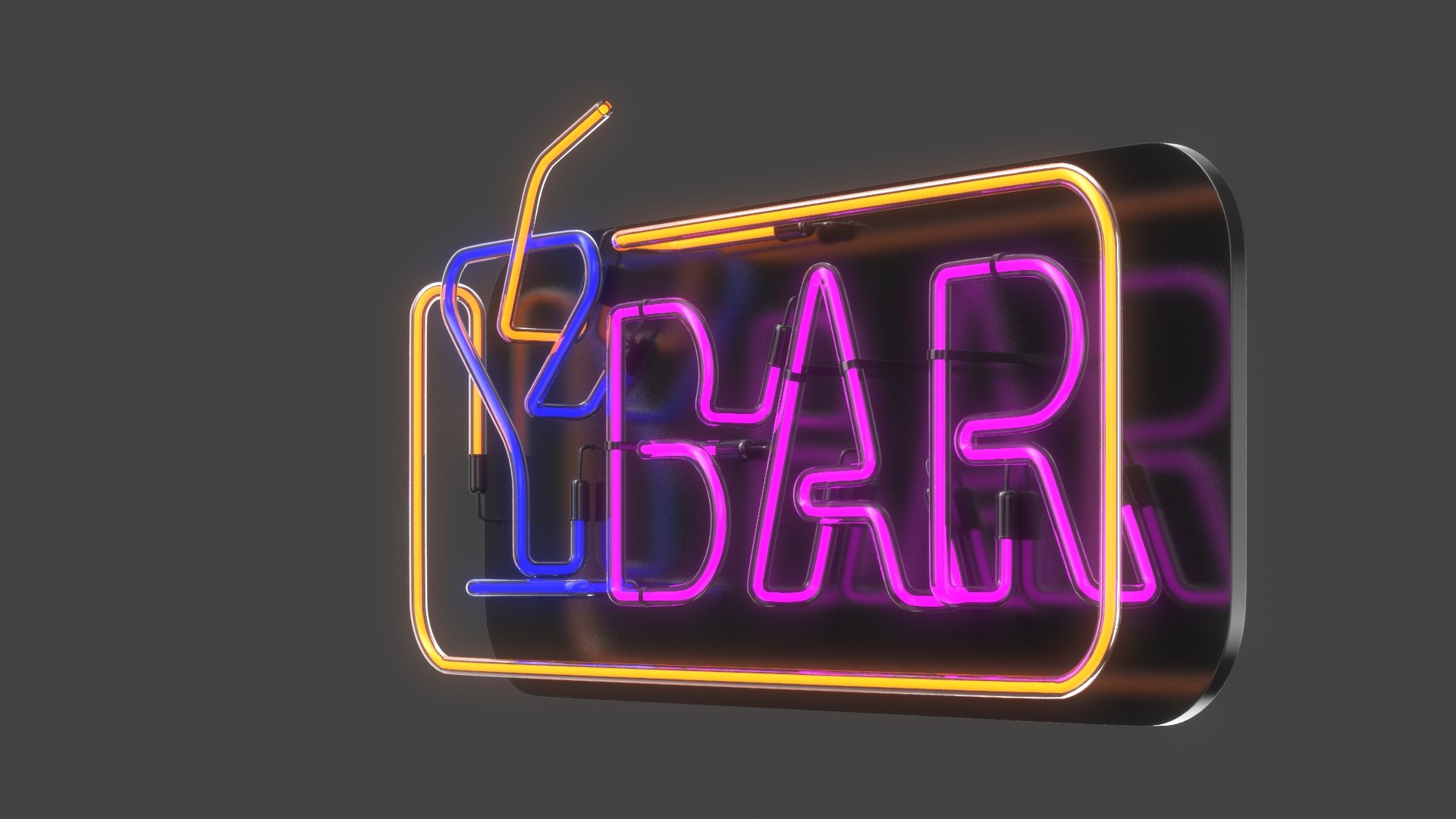 Two Detailed Neon Signs 3D Model - TurboSquid 2078871