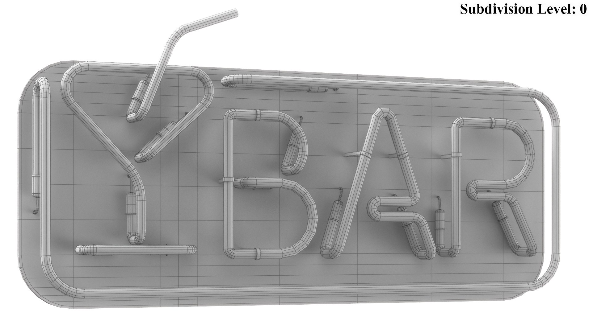 Two Detailed Neon Signs 3D Model - TurboSquid 2078871