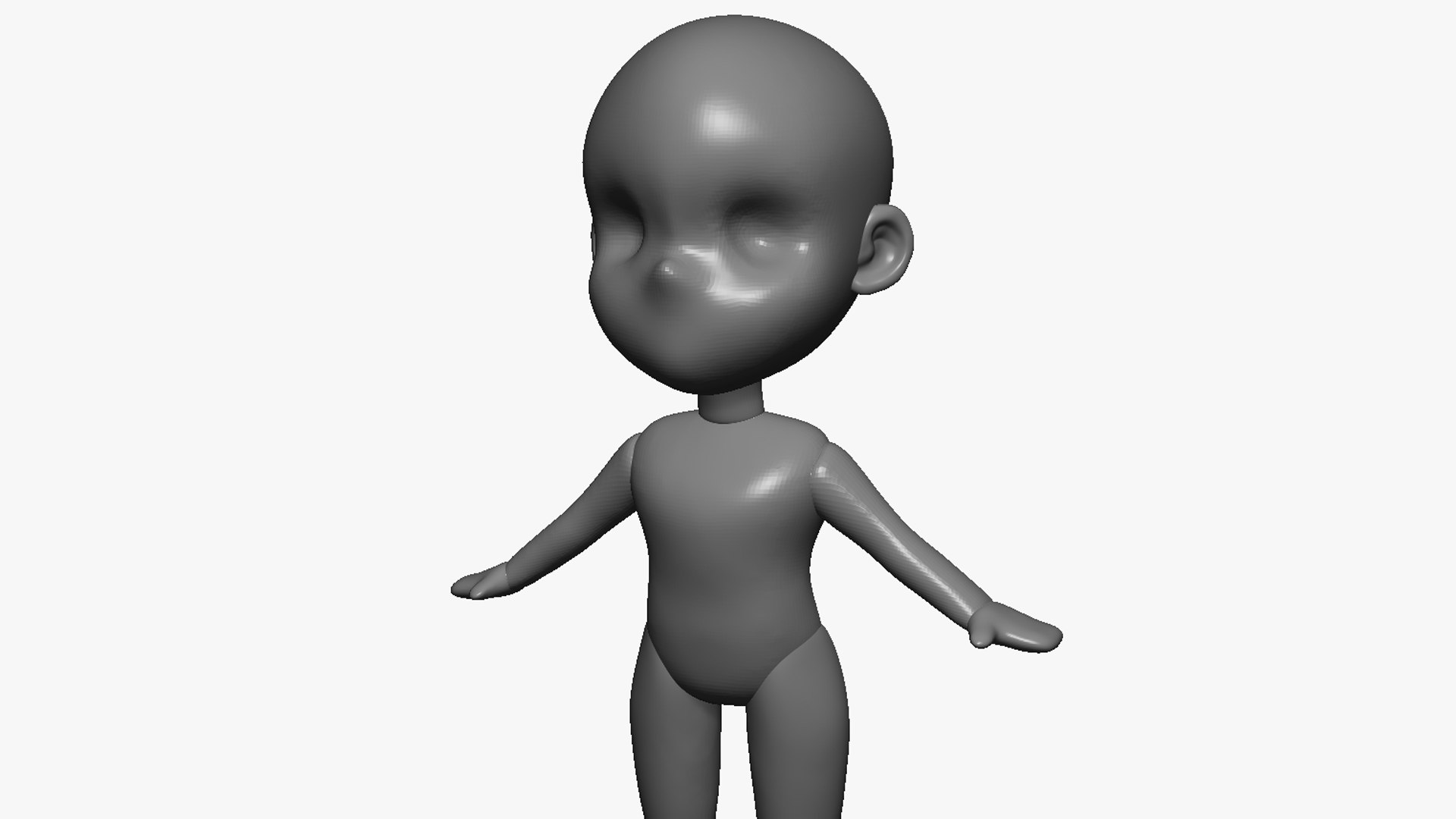 3D Chibi Base Mesh Model - TurboSquid 2297819