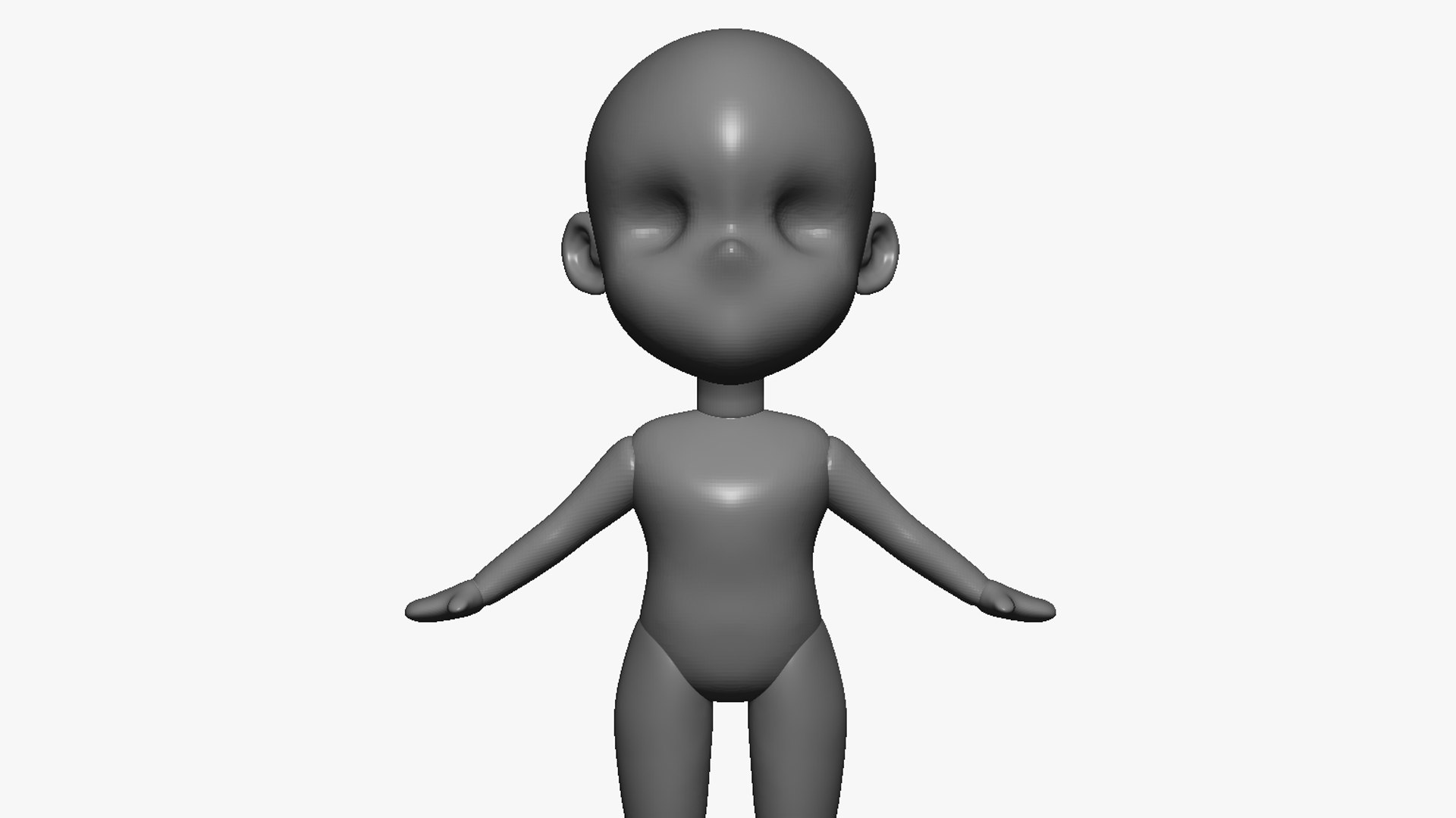 3D Chibi Base Mesh Model - TurboSquid 2297819