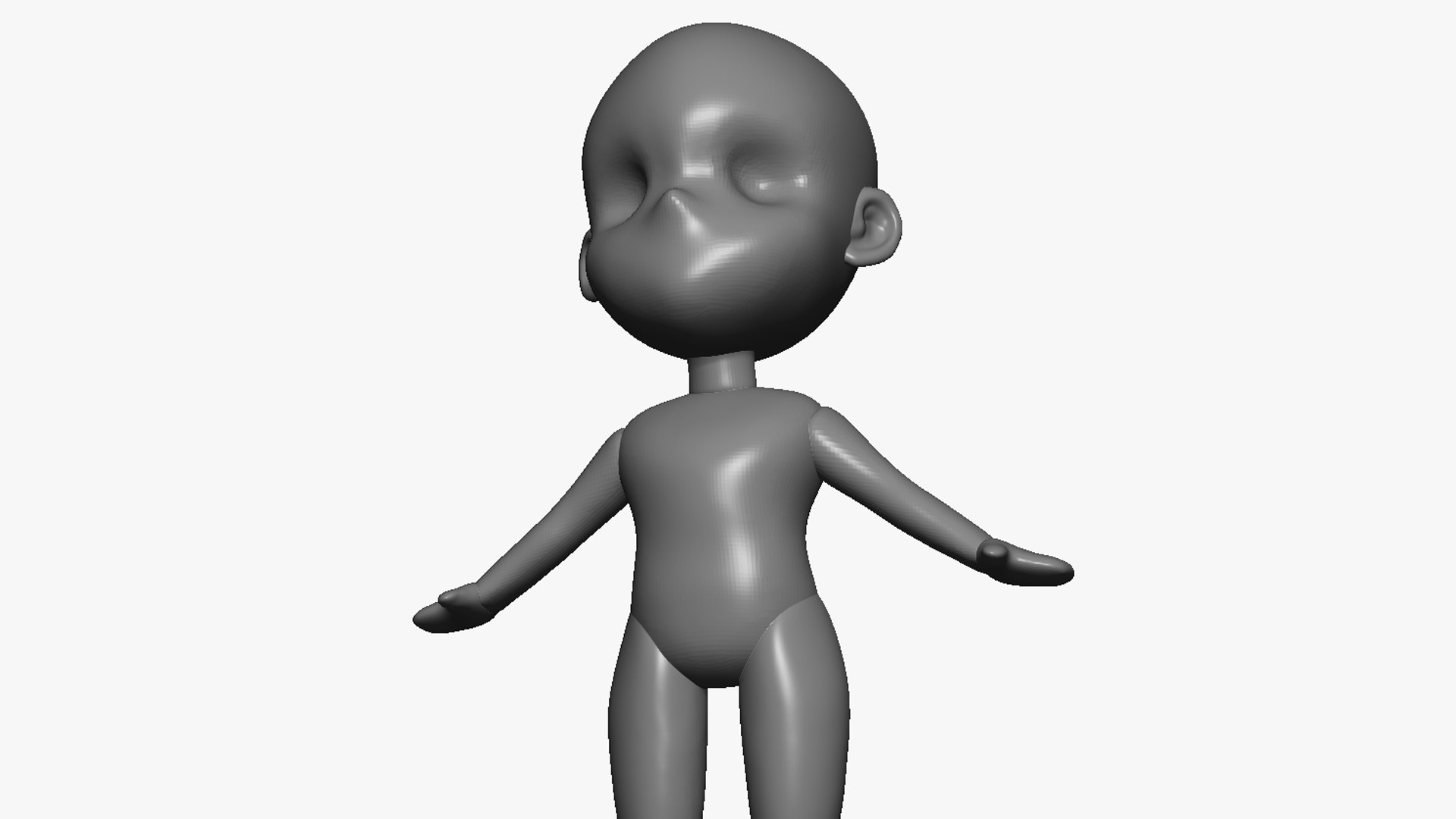 3D Chibi Base Mesh Model - TurboSquid 2297819