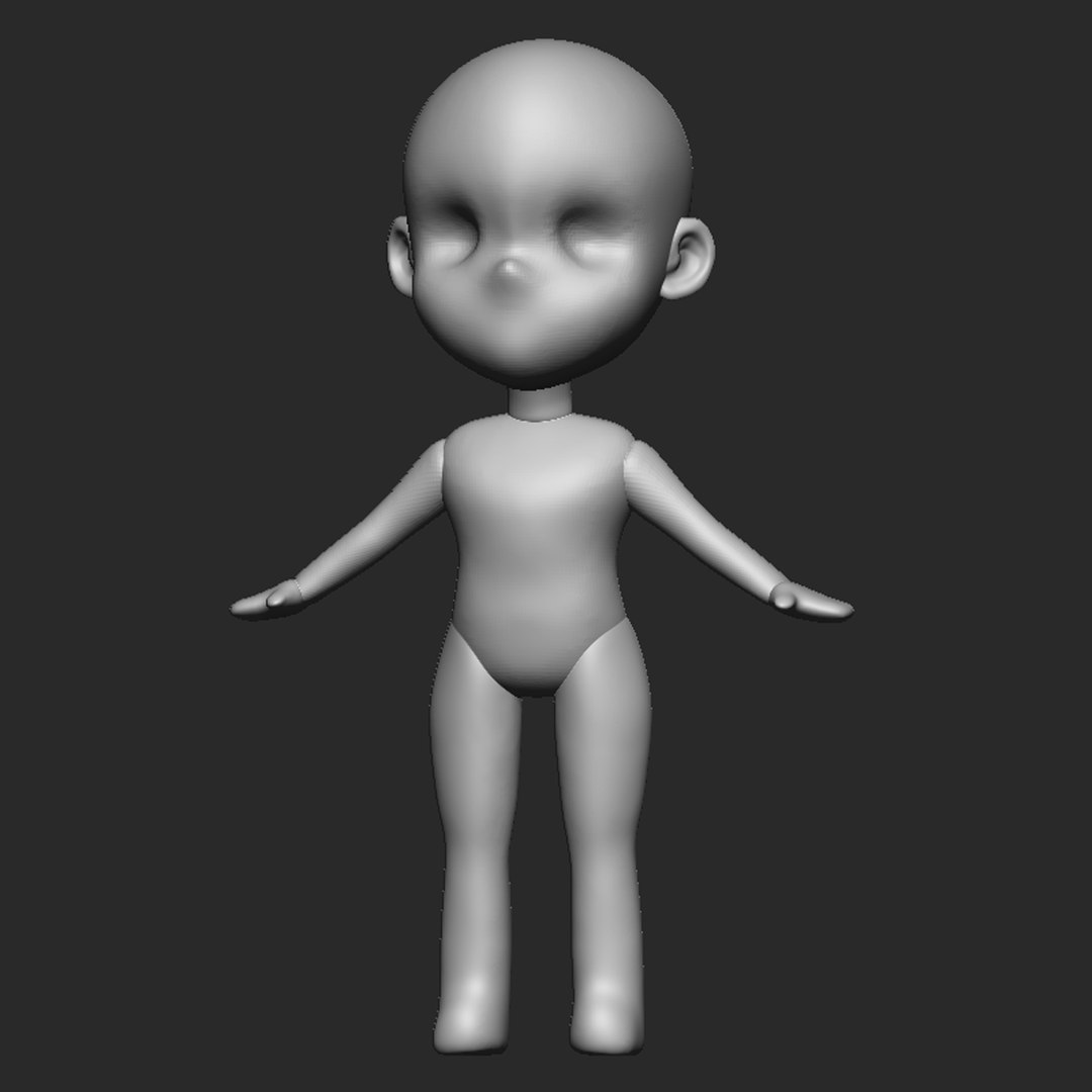 3D Chibi Base Mesh Model - TurboSquid 2297819