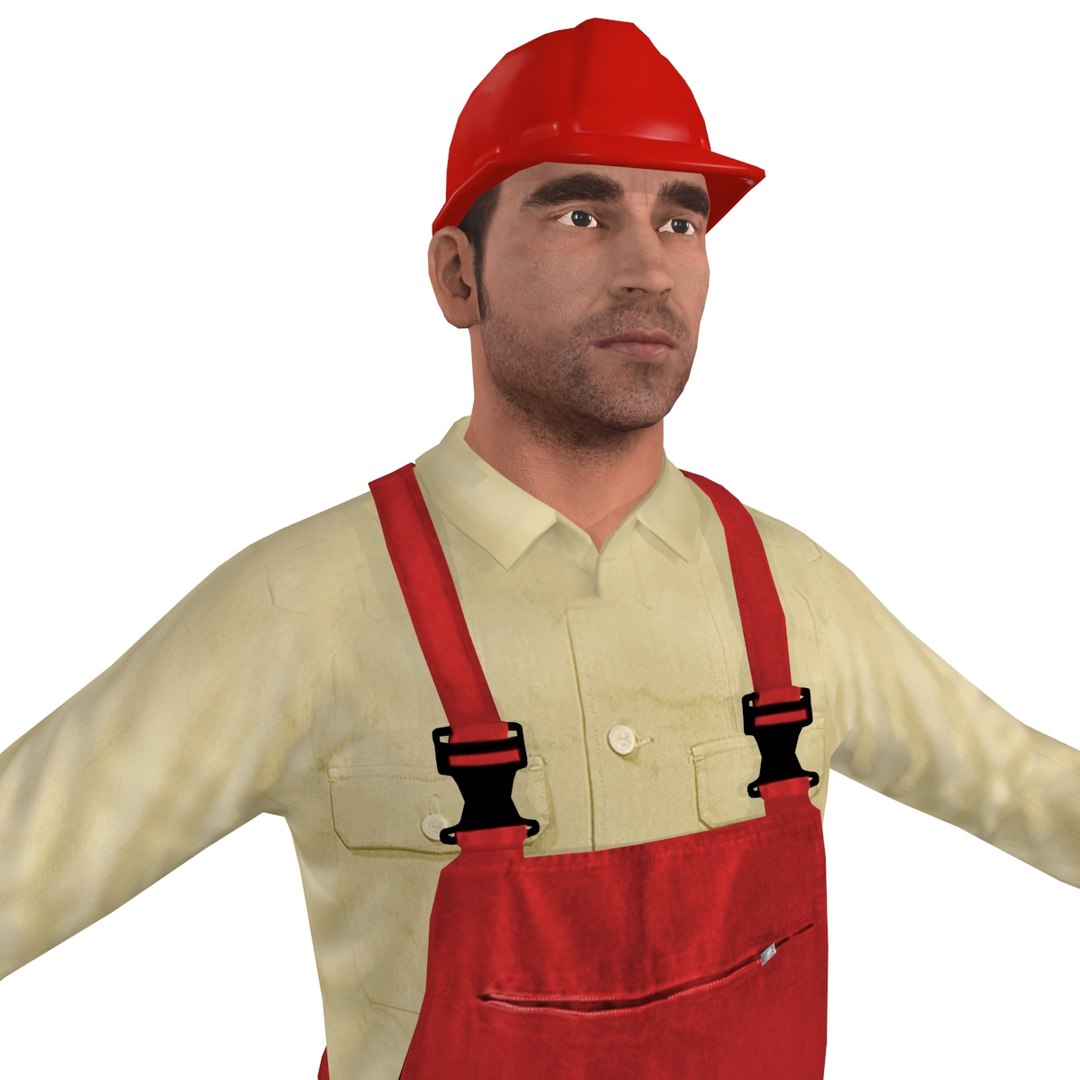worker man 3d max